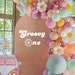 Groovy One First Birthday Name Sign, Birthday Decal, Sign for Balloon ...
