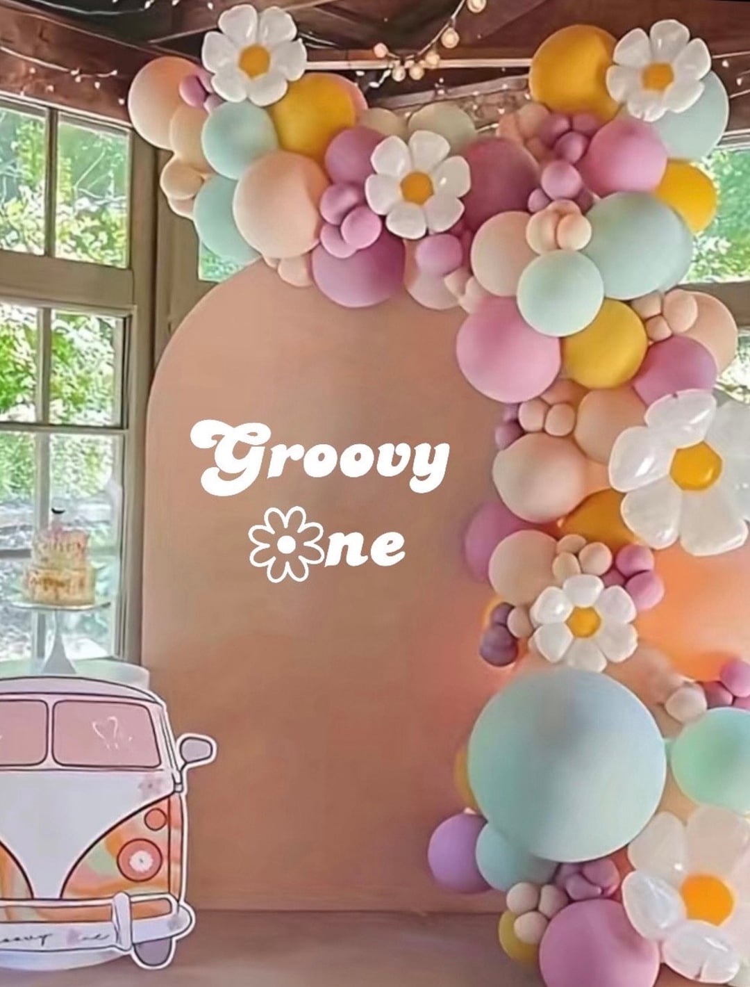 Groovy One First Birthday Name Sign Birthday Decal Sign for - Etsy
