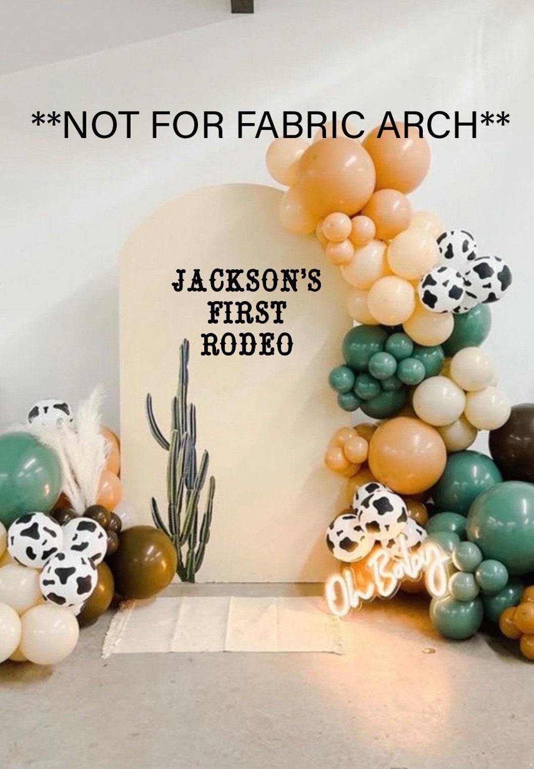 First Rodeo Birthday Name Sign, Happy Birthday Decal, Sign for Balloon ...