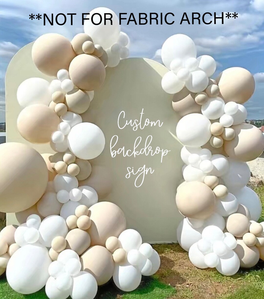 Custom Backdrop Sign, Happy Birthday Decal, Sign for Balloon Arch ...