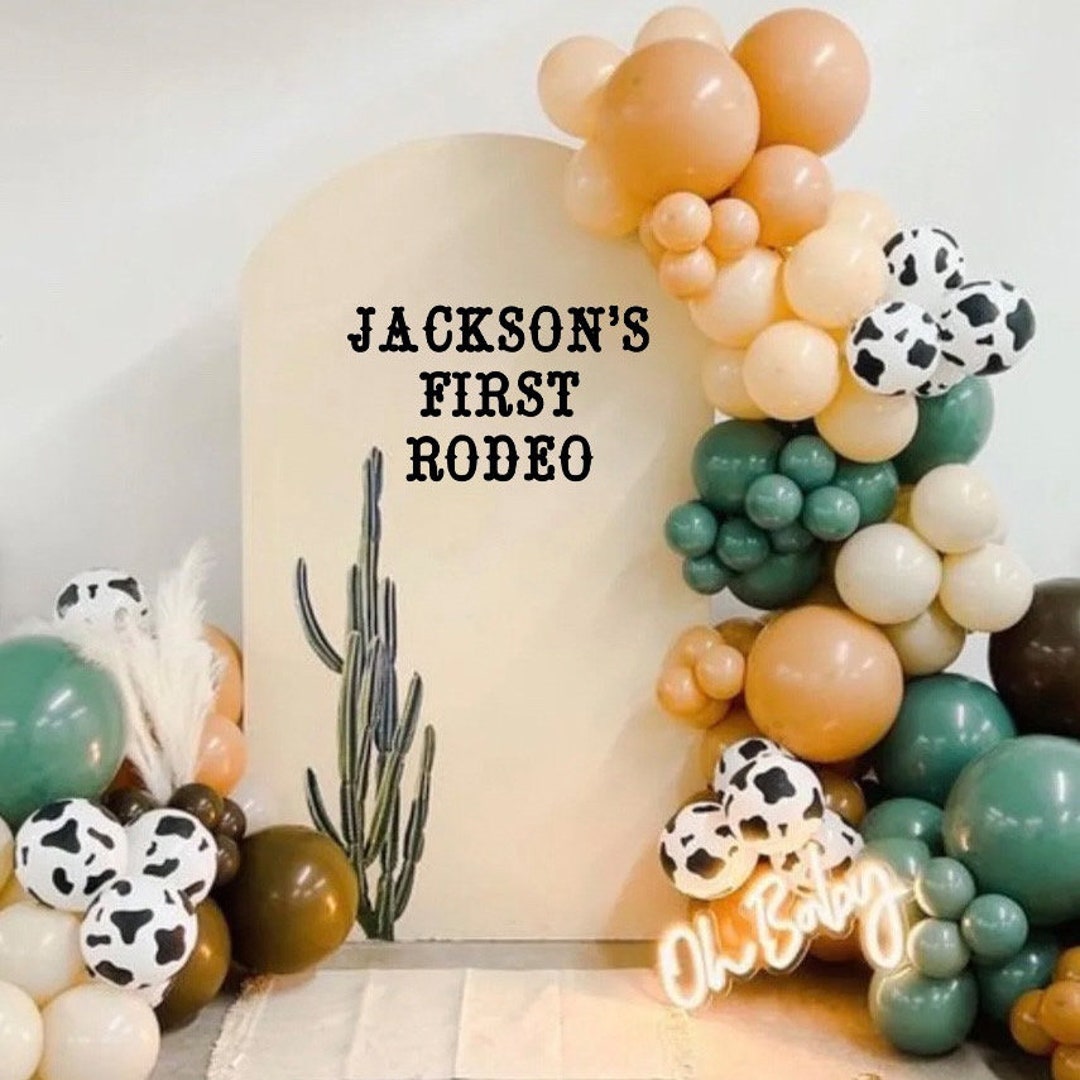 First Rodeo Birthday Name Sign Happy Birthday Decal Sign for - Etsy