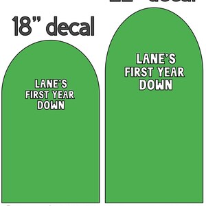 First Year Down Birthday Sign, Happy Birthday Decal, Sign for Balloon ...