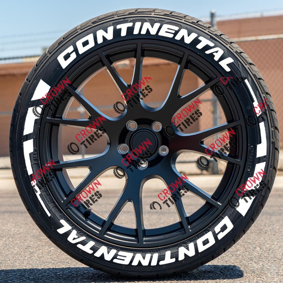 Permanent Continental Tire Lettering Stickers 1.25 Letter for 14 to 22 ...