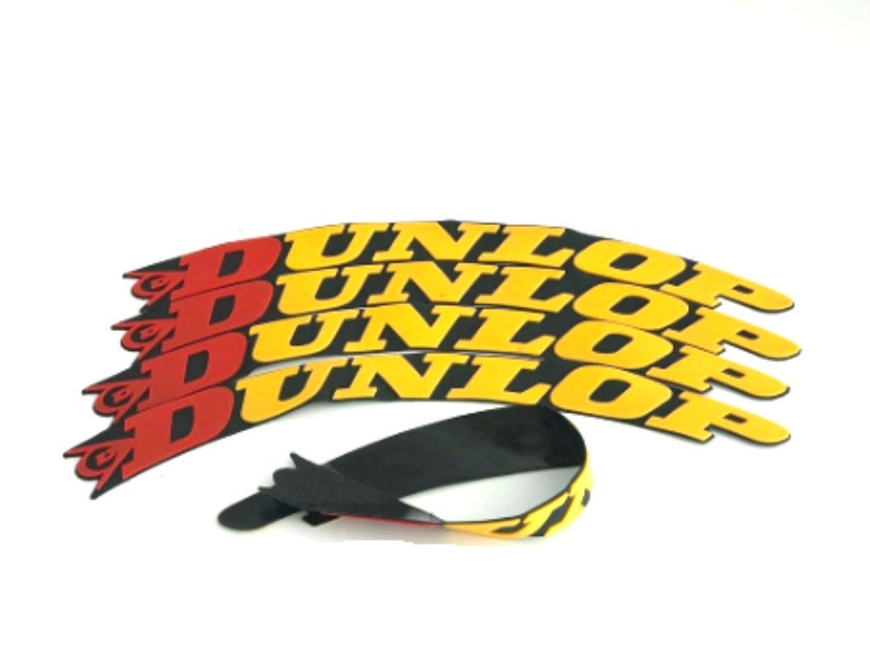 Permanent Dunlop Tire Lettering Stickers 1.00 Letter for 14 to 22 8 Pcs ...