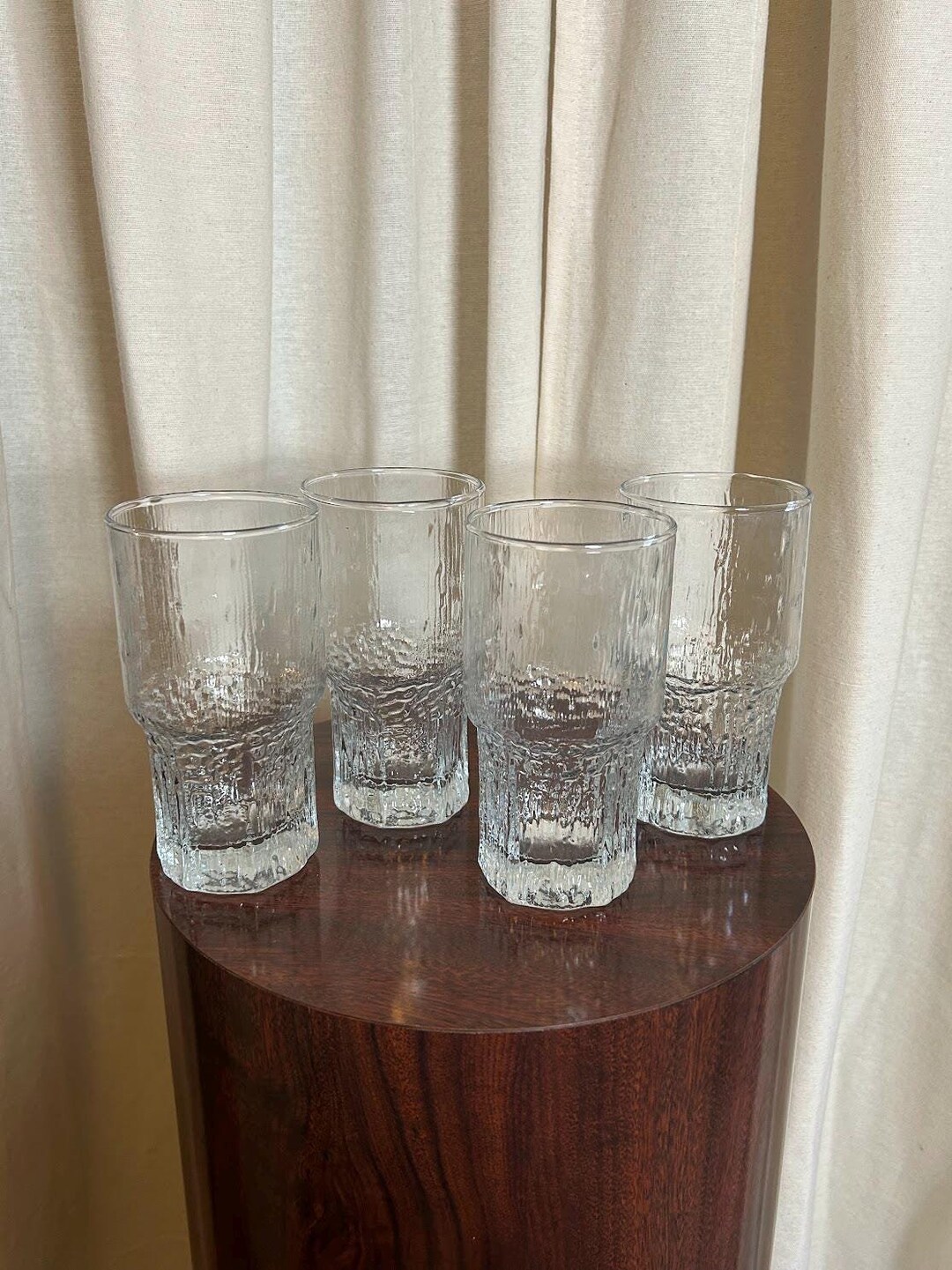 Vintage Iittala Aslak Style Glacier Bark Highball Cooler Glasses Set - Etsy