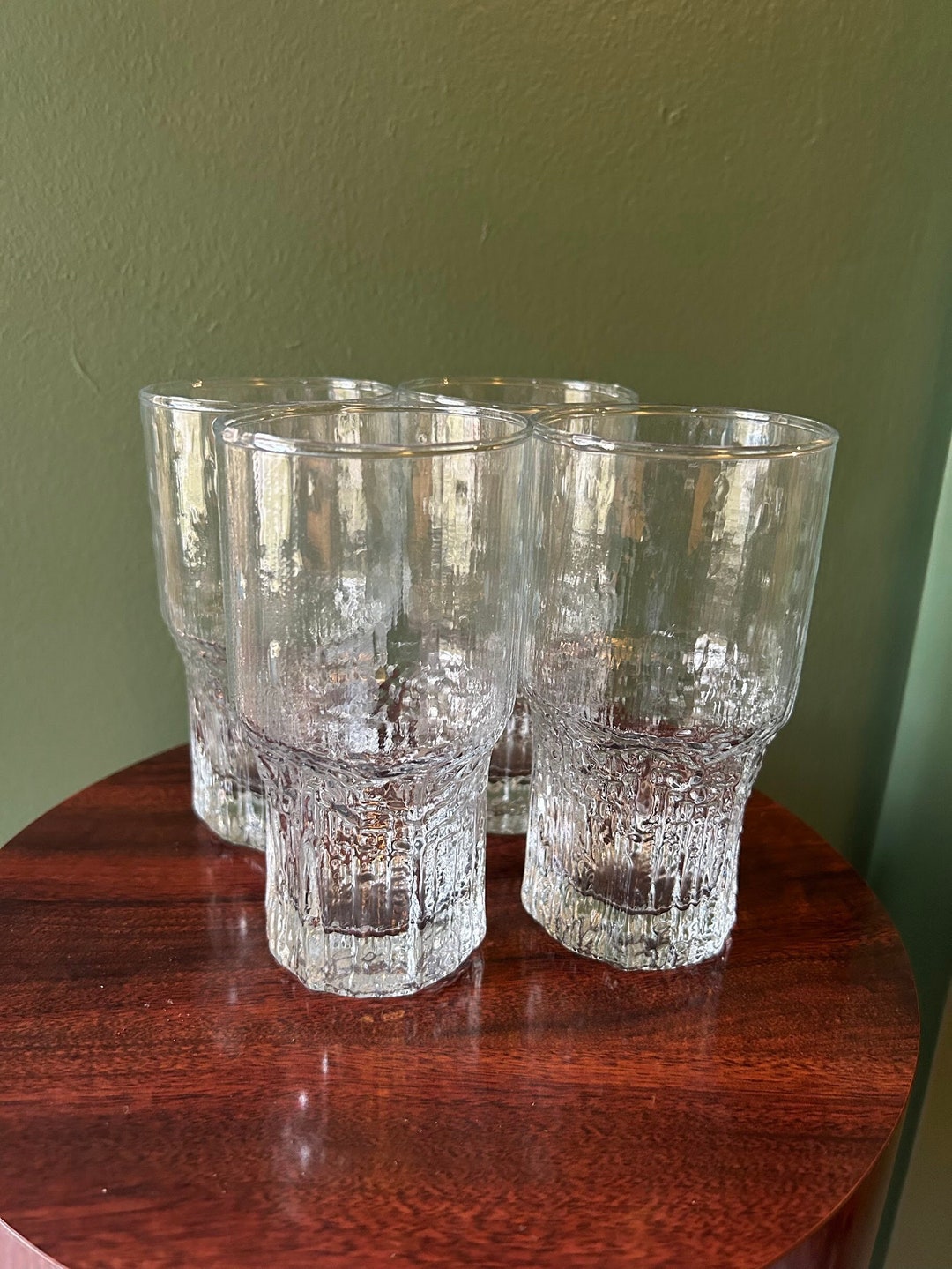 Vintage Iittala Aslak Style Glacier Bark Highball Cooler Glasses Set - Etsy