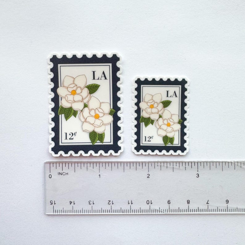 Louisiana Magnolia Sticker | Vintage Inspired Botanical State Flower ...