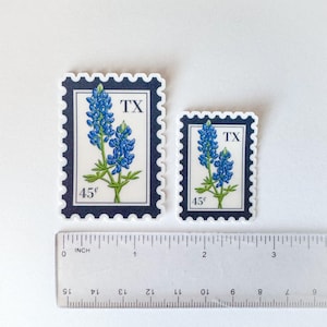 Texas Bluebonnet Stamp Sticker - Etsy