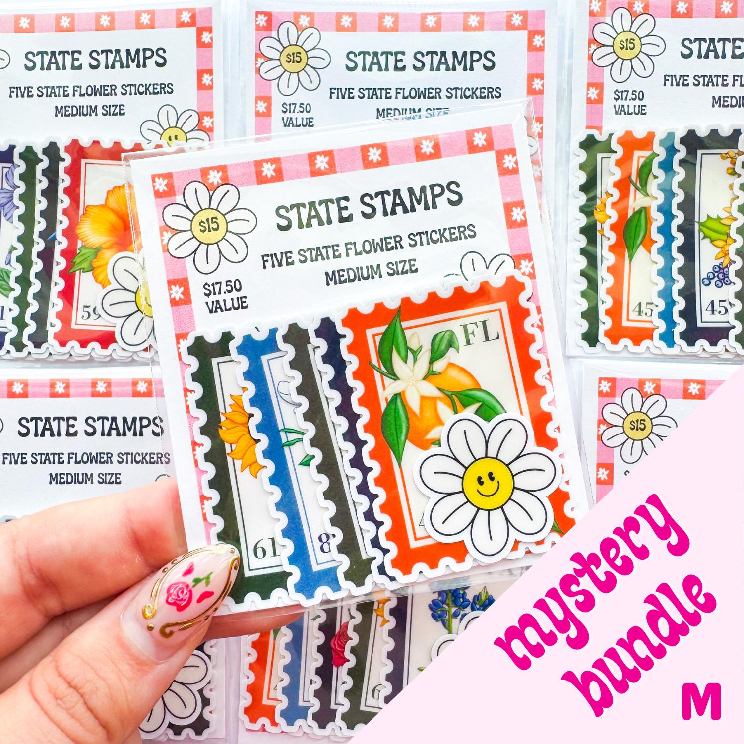 State Flower Stamps Medium Mystery Bundle - Etsy