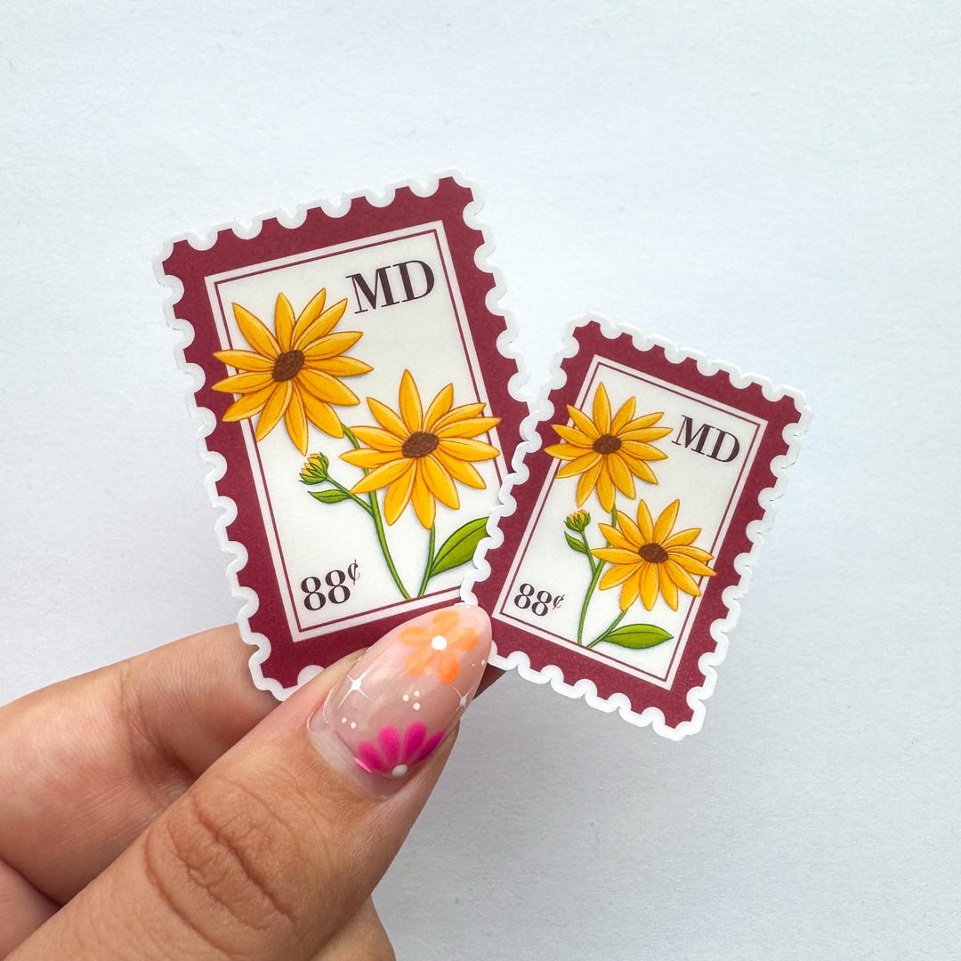 Maryland Black-eyed Susan Stamp Sticker - Etsy