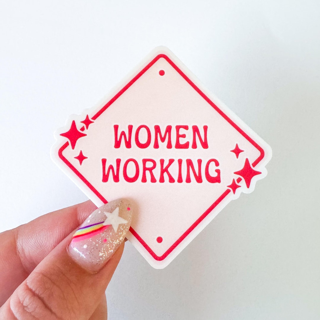 Women Working Sticker - Etsy