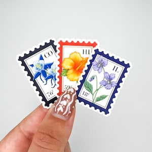 Texas Bluebonnet Stamp Sticker - Etsy