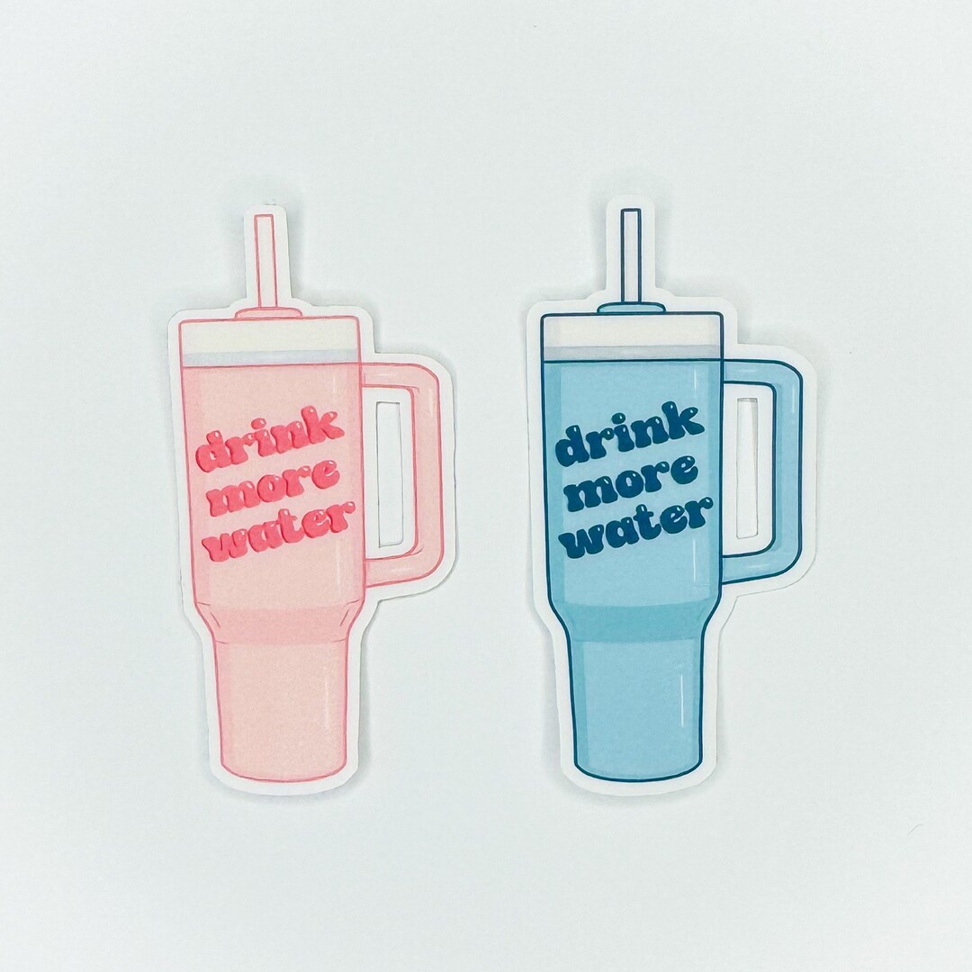 Drink More Water Sticker // Hydration Sticker - Etsy