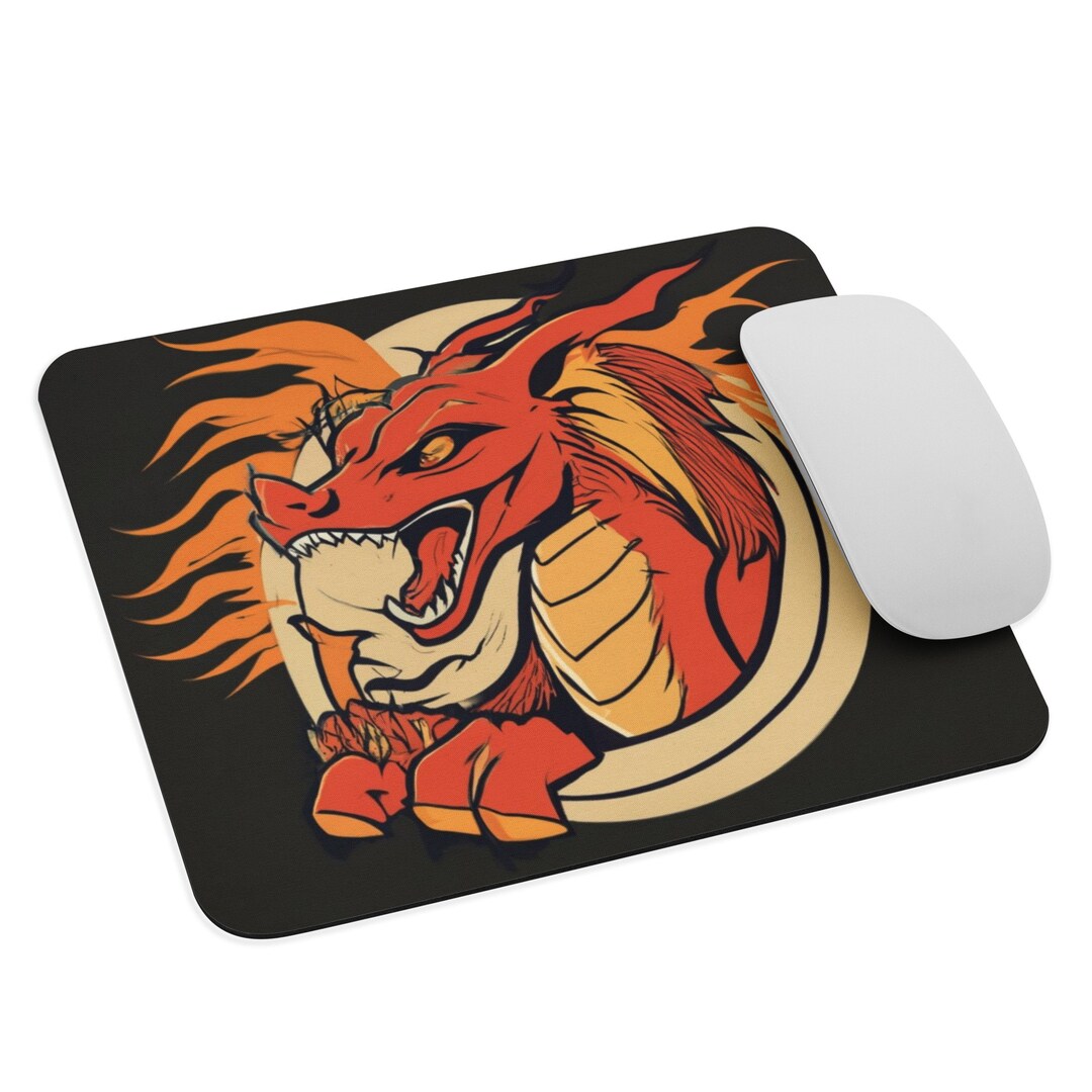 Dragon Fire Desk Mat Magic Forest Mouse Pad Xl Large Gaming - Etsy