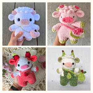 10-in-1 Fruit Cows Crochet Pattern Bundle (amigurumi Highland Cow ...