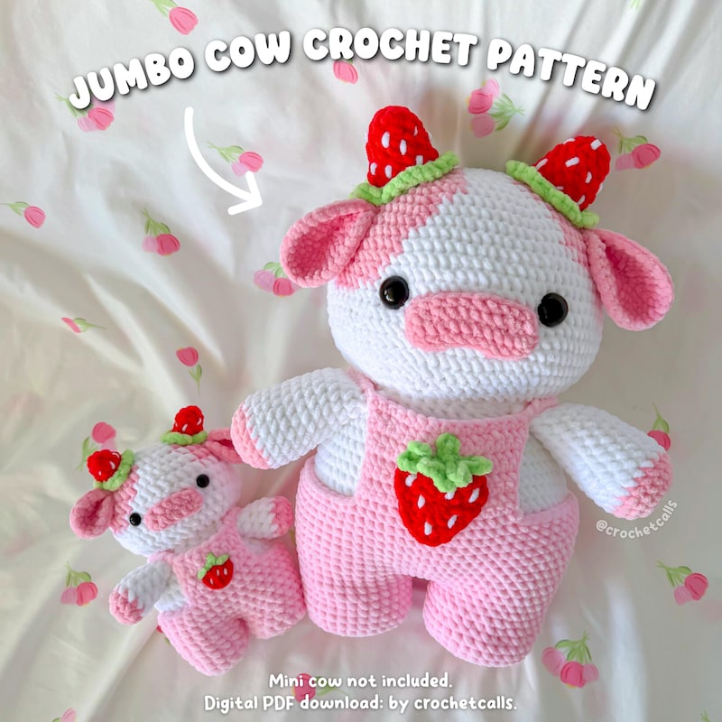 Strawberry Cow - Etsy