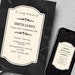 Black Funeral Memorial Card, Digital Funeral Invitation, Memorial ...