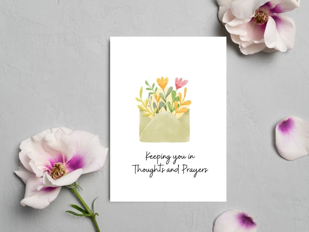 Floral Condolence Card , Sending Hugs, Memorial Editable Template ...