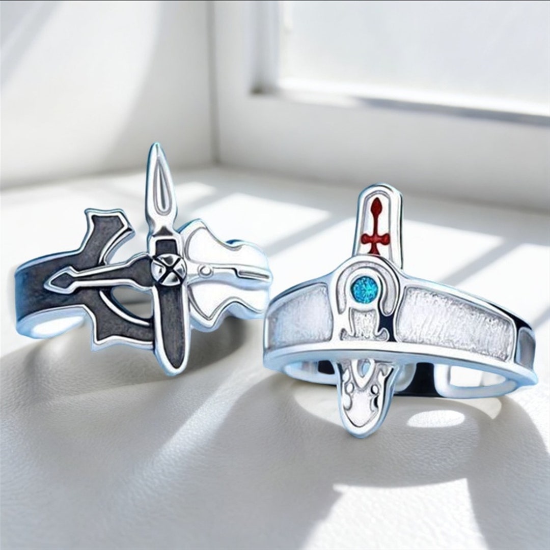 Anime Couple Cosplay Cross Rings Anime Jewelry Halloween - Etsy