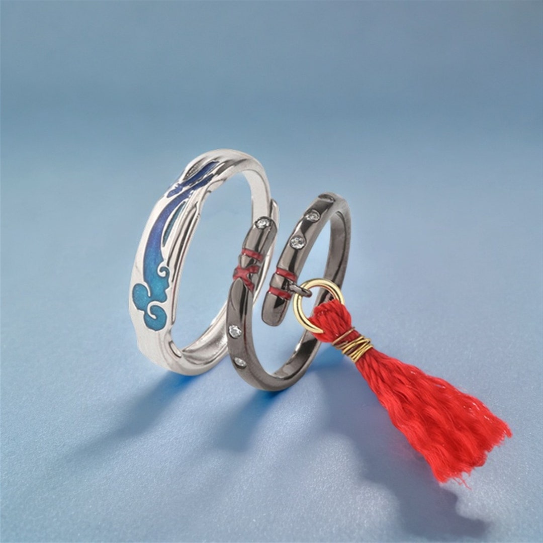 Stylish Couple Anime Rings Anime Jewelry Gift Ancient Style - Etsy