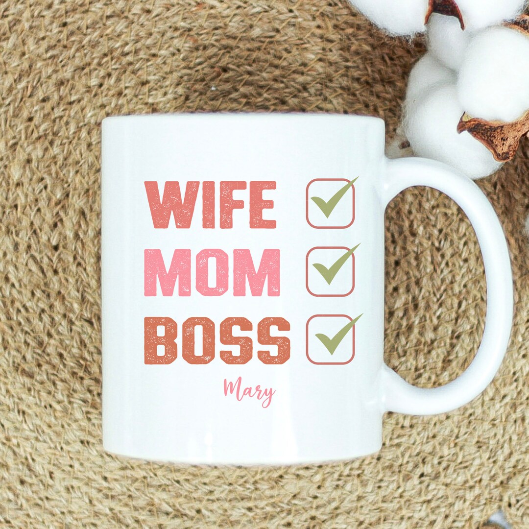 Personalized Mother's Day Mug, Custom Mom Gift, Wife Mama Birthday ...