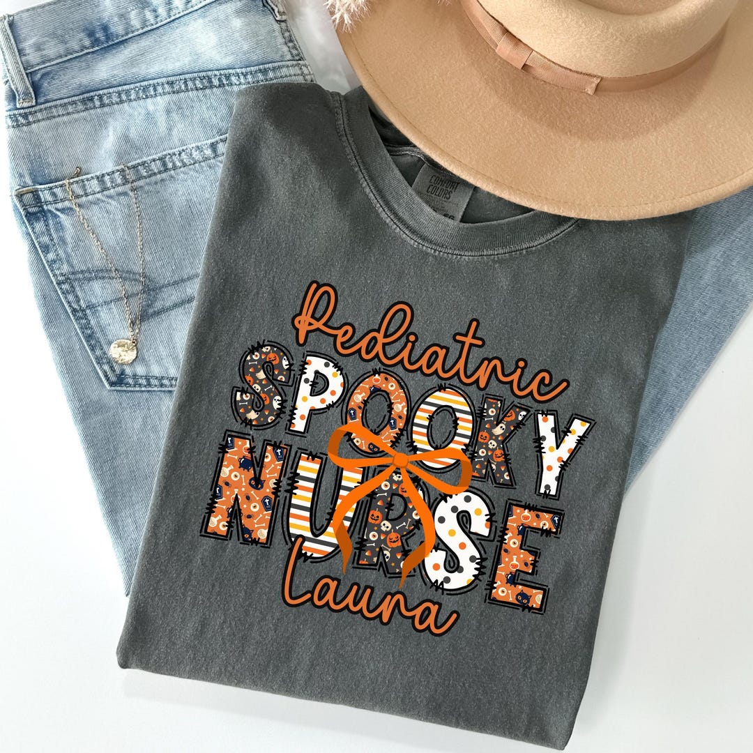 Personalized Pediatric Nurse Halloween Shirt, Custom Group Peds RN ...
