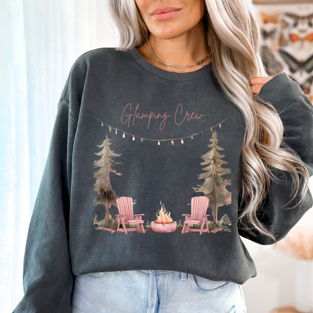 Glamping Crew Sweatshirt Matching Group Girl Camping Sweater Gift for ...