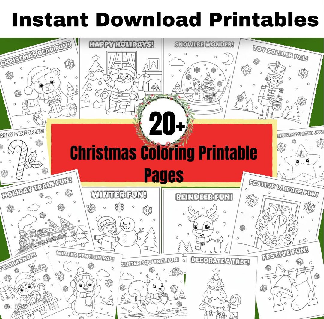 Printable Christmas Coloring Pages for Toddlers | Kids Holiday Coloring ...