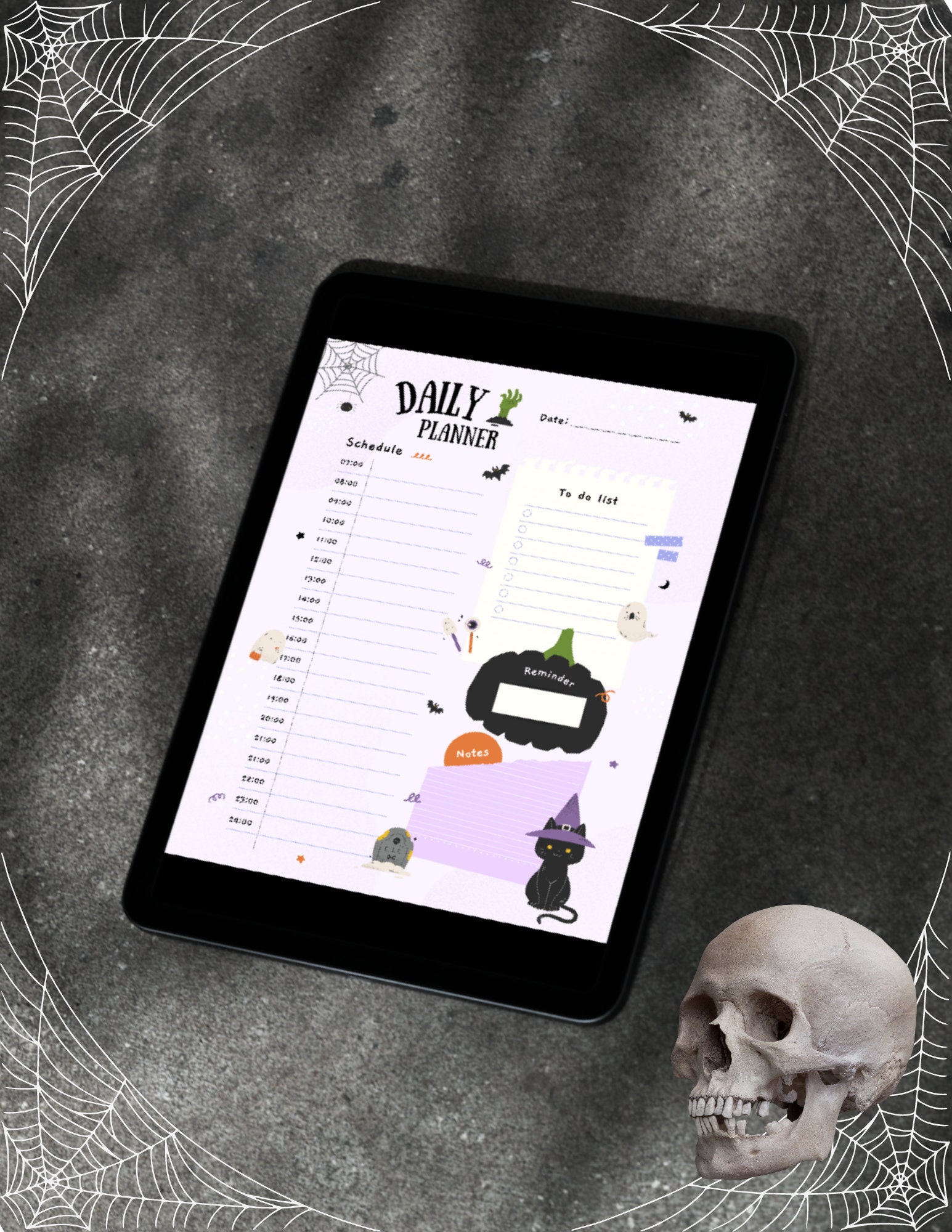 Purple Spooky Daily Planner Printable Digital Download - Etsy