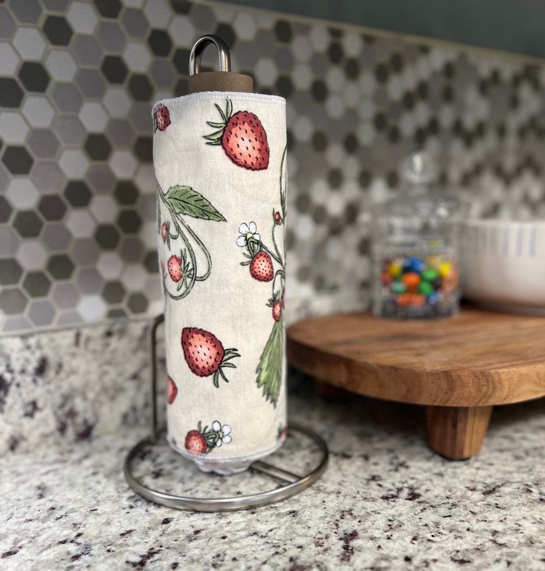 Strawberry Prints Paperless Paper Towels/reusable Paper Towels/ No ...