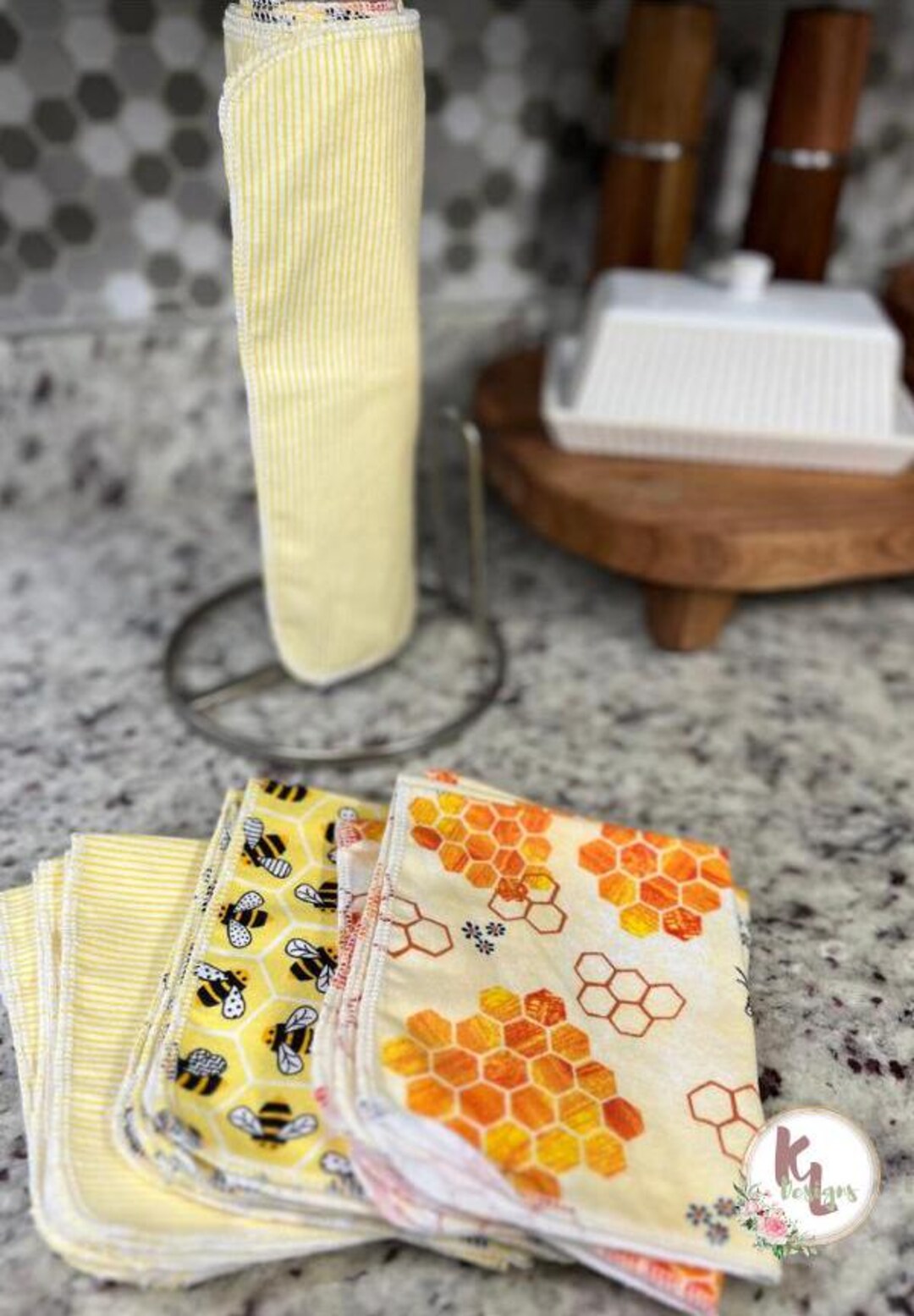 Bees Prints Paperless Paper Towels/reusable Paper Towels/ No Paper ...