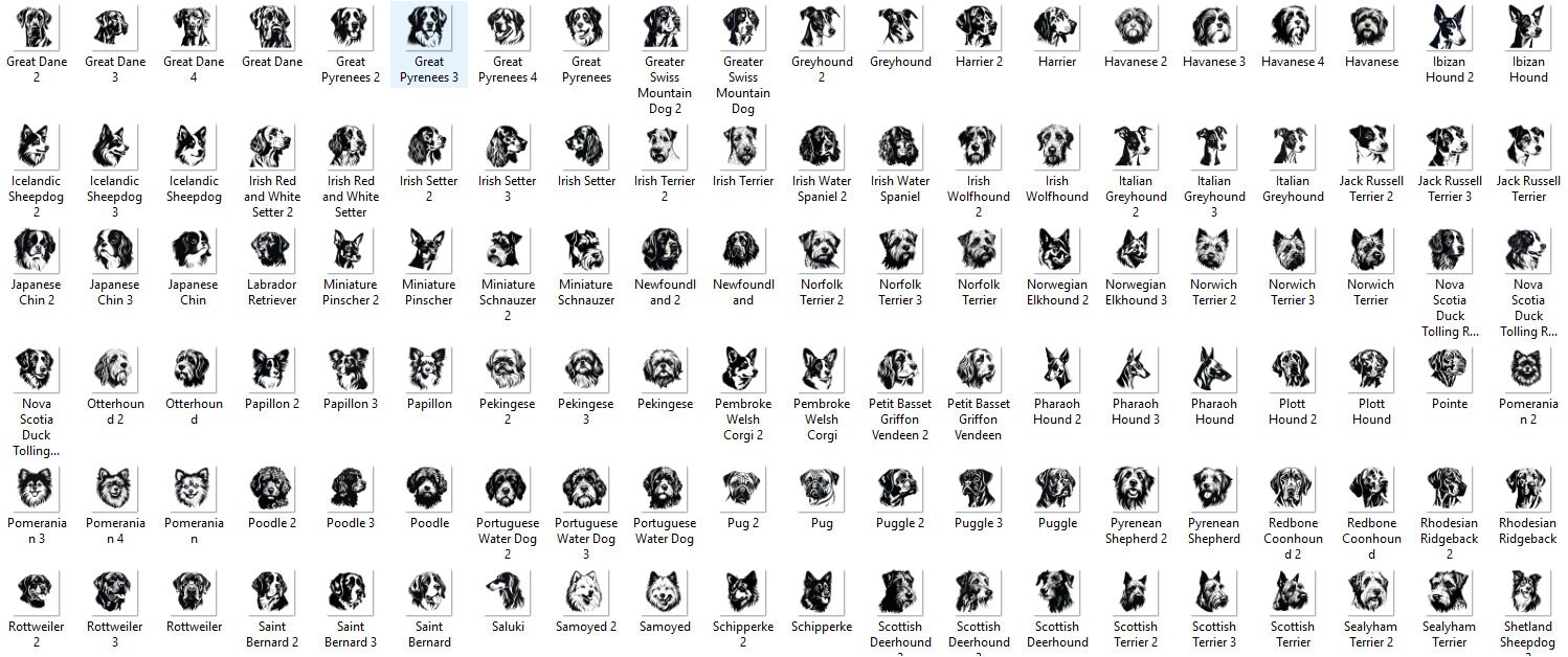 Dog SVG Bundle for Laser Engraving and Cricut - Pet Breed Clipart ...