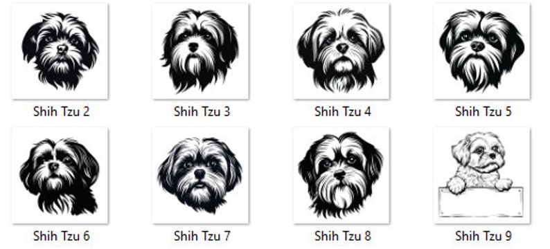 Shi Tzu Svg for Cricut, Shi Tzu Dxf for Laser-cut,doglover Clipart ...