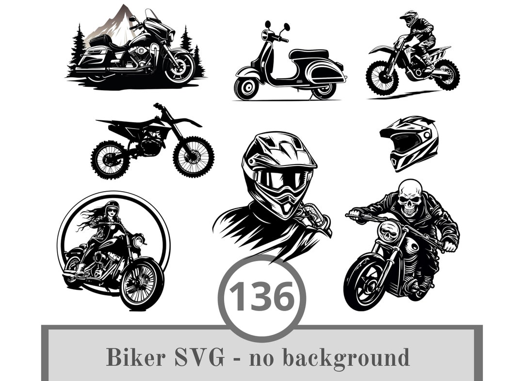 136 Motorcycle Svg,bike Svg, Motocross Svg Bundle ,laser Engraving ...