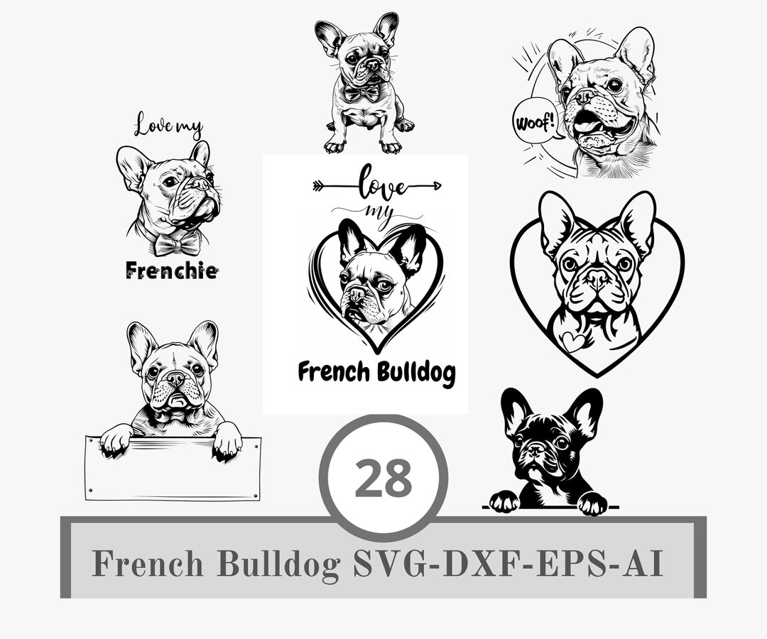 French Bulldog Svg for Laser Engraving or Cricut , Frenchie Svg,french ...