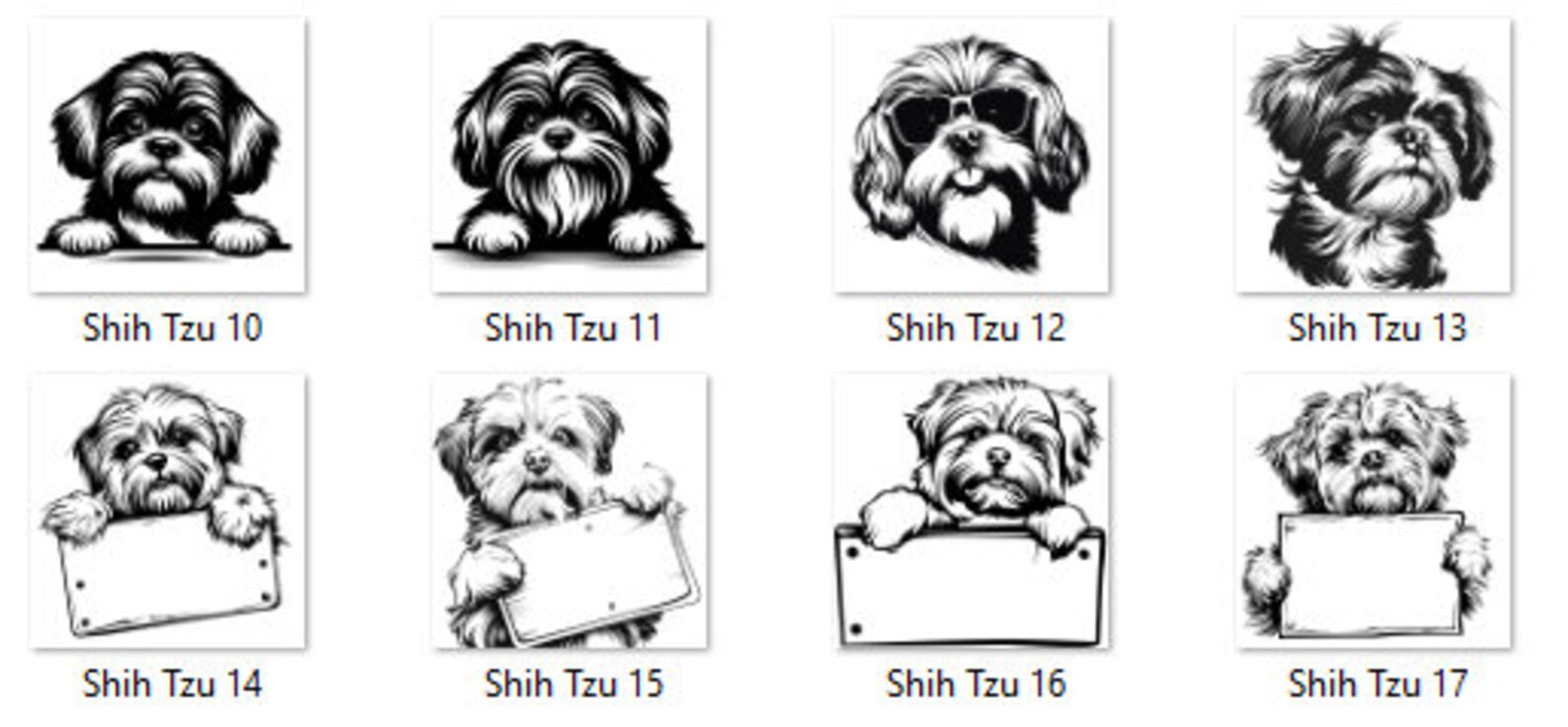 Shi Tzu Svg for Cricut, Shi Tzu Dxf for Laser-cut,doglover Clipart ...