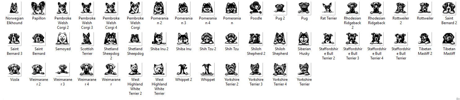 Dog SVG Bundle for Laser Engraving and Cricut - Pet Breed Clipart ...