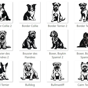 214 Chien SVG, Clipart chien, Race de chien SVG, Fichiers coupés SVG ...