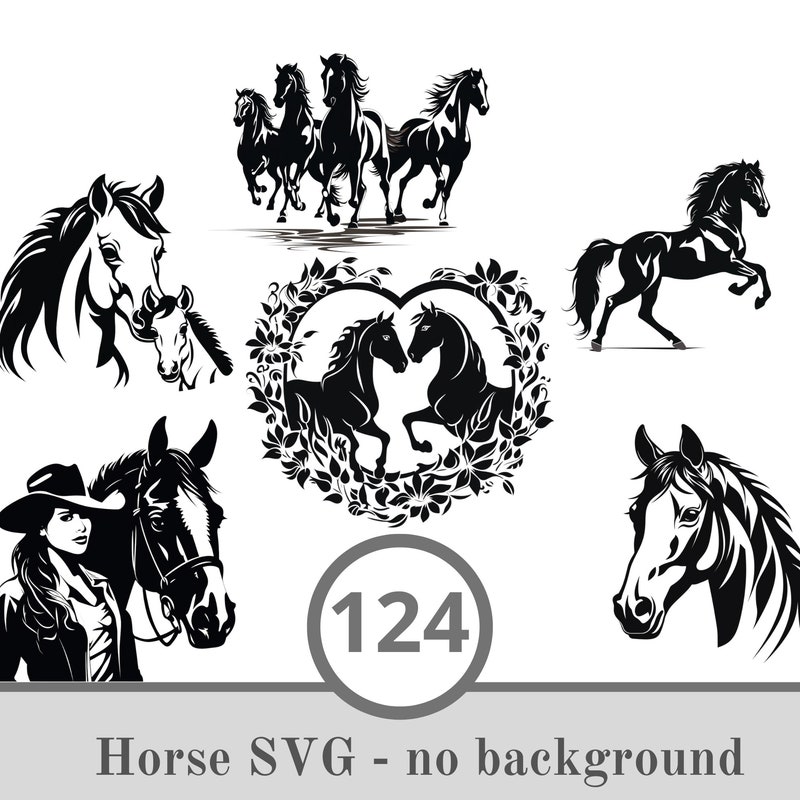 Horses Svg - Etsy