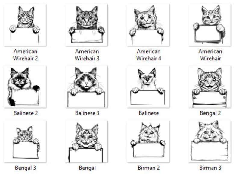 107 Cat Head With Textbox Svg, Cat Head Clipart, Cat Breed Svg , Cat ...