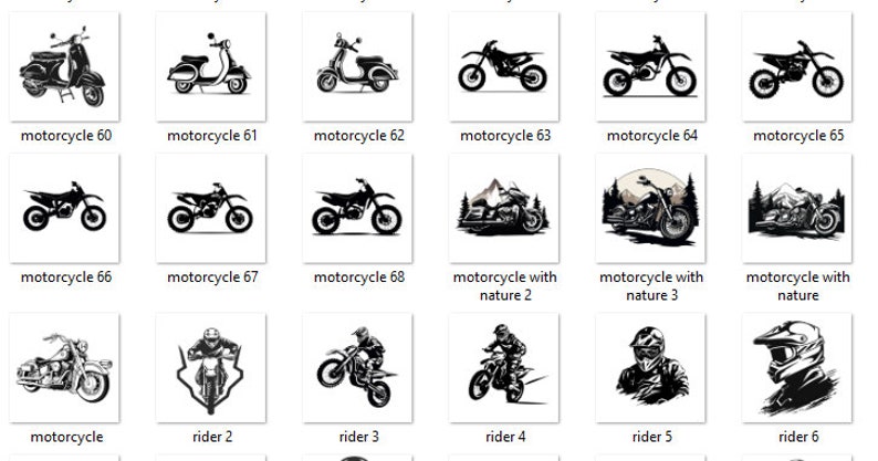 136 Motorcycle Svg,bike Svg, Motocross Svg Bundle ,laser Engraving ...
