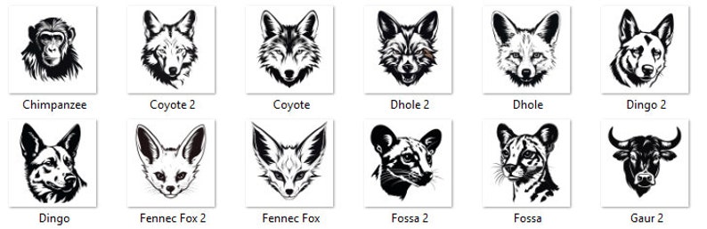 107 Animals Head Svg, Animal Head Clipart, Animal Breed Svg , Animal ...