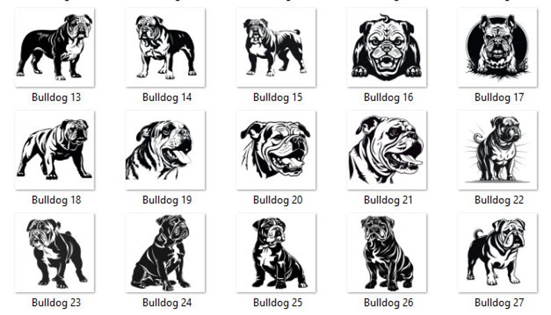 Cute Bulldog Clipart SVG Great for Scrapbooking, Stickers, Cricut,laser ...
