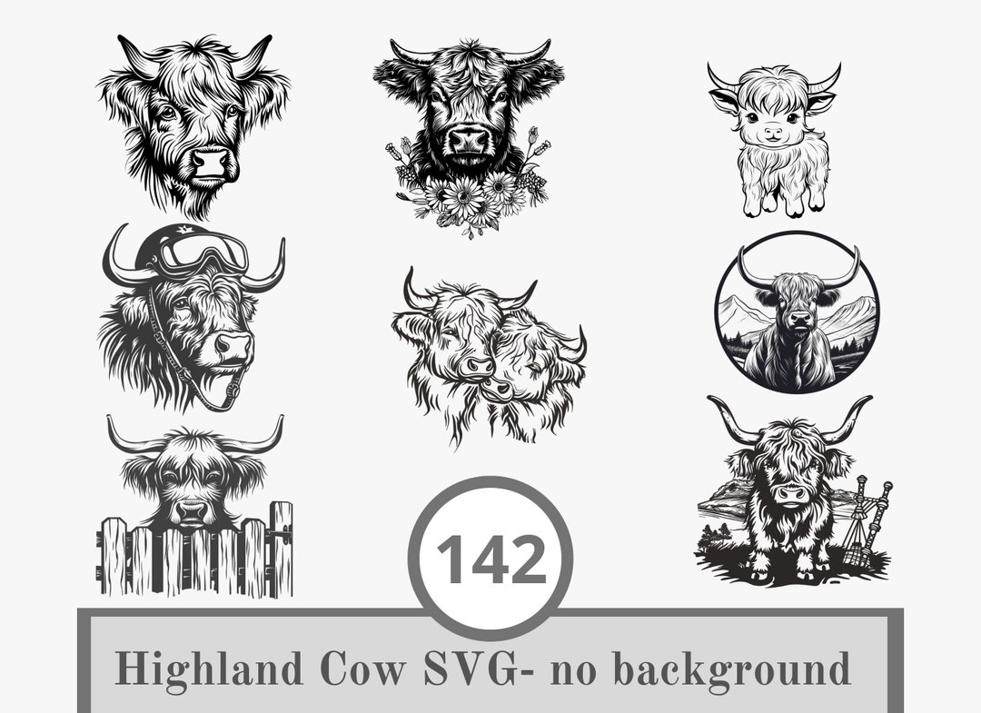142 Highland Cow SVG for Farmhouse Decor and DIY Projects | Country ...