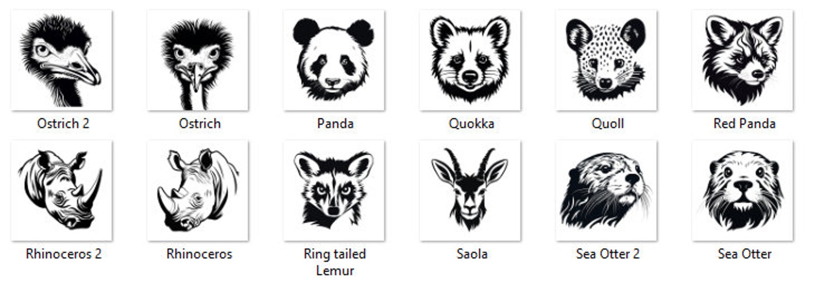 107 Animals Head Svg, Animal Head Clipart, Animal Breed Svg , Animal ...