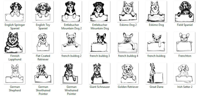 Paquete de 163 perros svg con cuadro de texto, perro svg para cricut ...