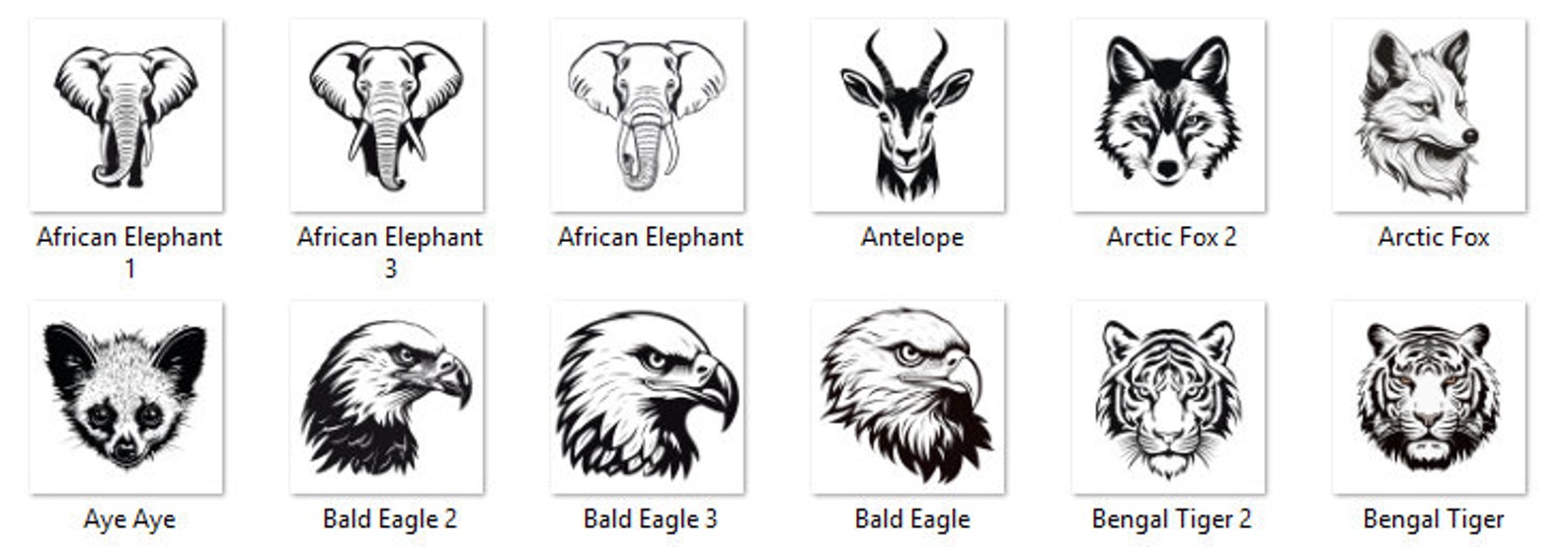 107 Animals Head Svg, Animal Head Clipart, Animal Breed Svg , Animal ...