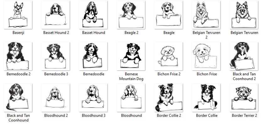 163 Dogs Svg Bundle With Textbox, Dog Svg for Cricut,dog Breed Svg ...