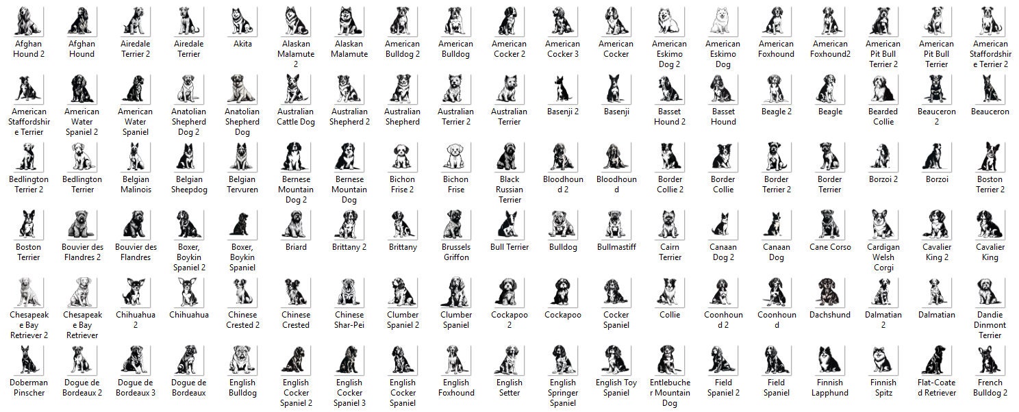 Dog SVG Bundle for Laser Engraving and Cricut - Pet Breed Clipart ...