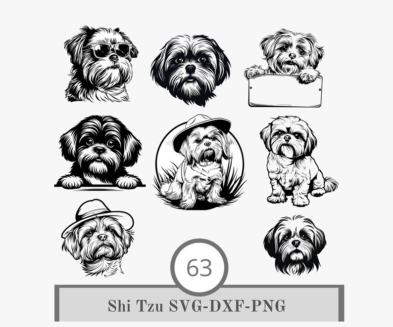 Shi Tzu Svg for Cricut, Shi Tzu Dxf for Laser-cut,doglover Clipart ...
